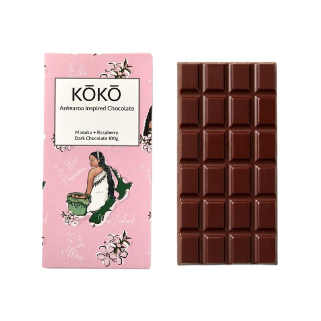 Koko Chocolate - Raspberry & Manuka – Native Florist Whangarei