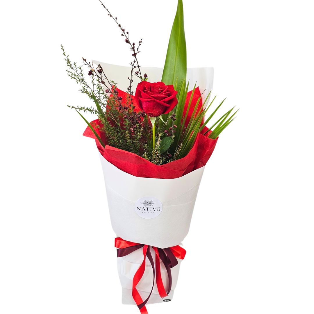 ONE LOVE Red Rose – Native Florist Whangarei
